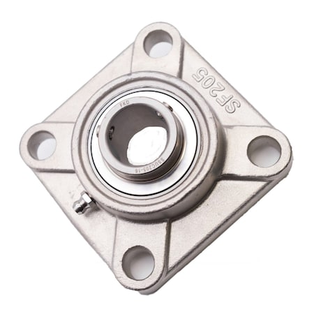 Bailey Stainless Steel 4-Bolt Flange Bearings - 1 1/2 ID, SUCSF 208-24 , Set Screw Collar 152410 ...